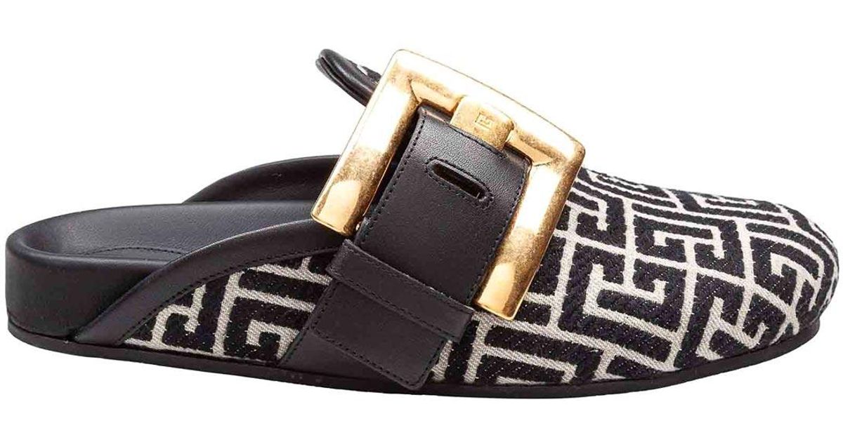 Balmain Flat Flat in White | Lyst