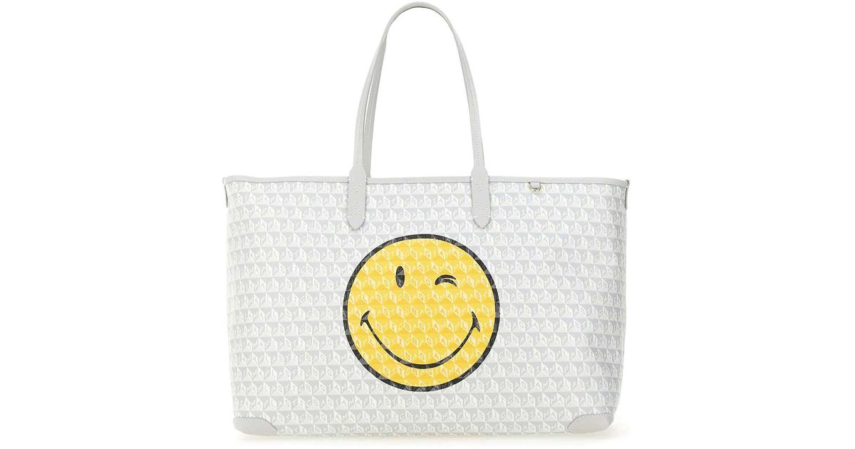Anya Hindmarch I Am A Plastic Bag Wink Tote Bag in Metallic | Lyst