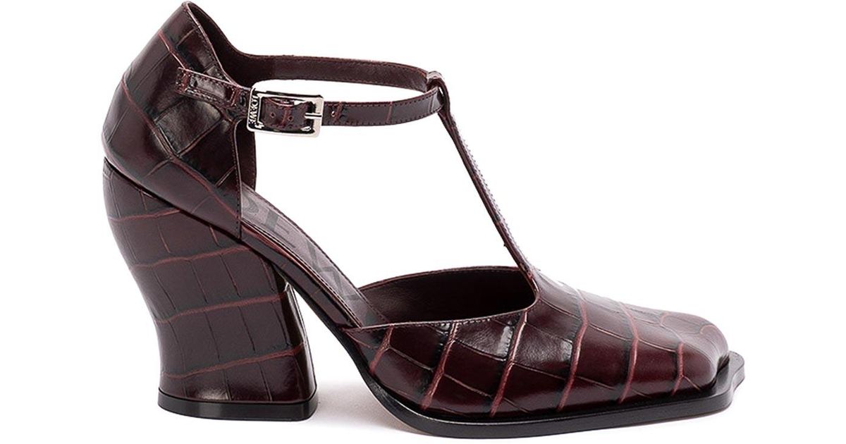 Loewe 'Onda T-Bar' Pumps in Brown | Lyst