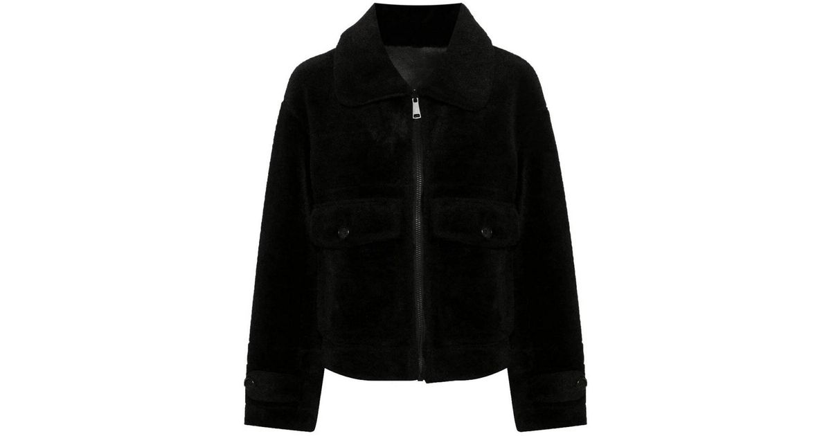 Urbancode Faux Fur Jacket in Black | Lyst