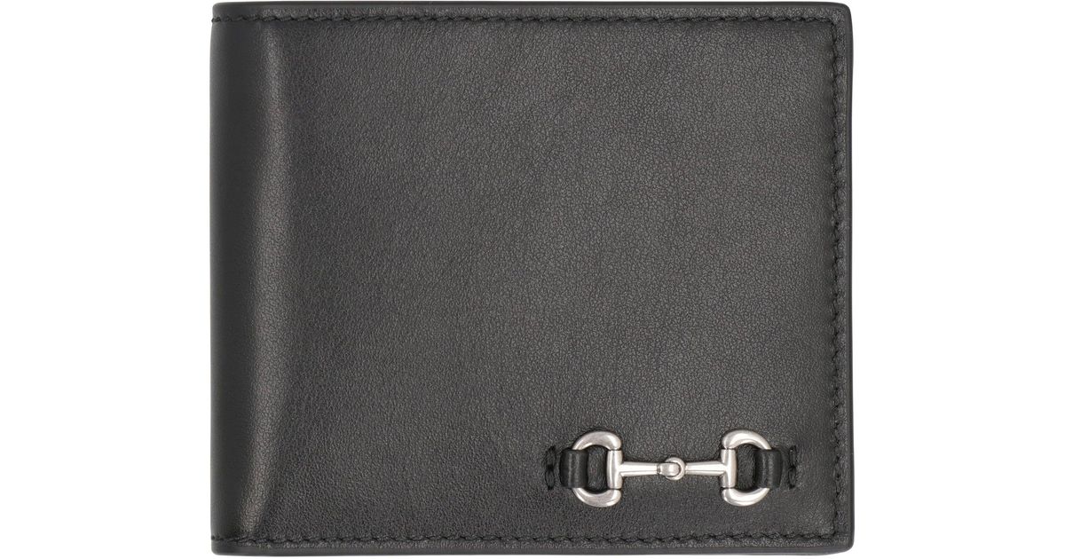 Gucci Bi-Fold Wallet With Clip in Gray for Men | Lyst