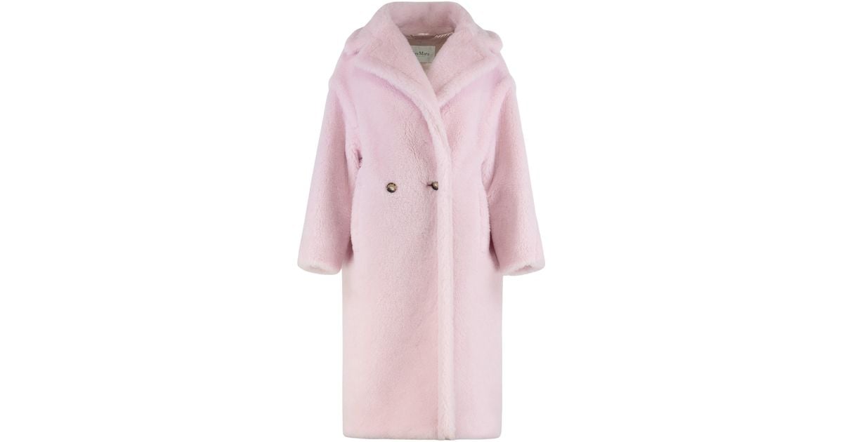 Max Mara Teddy Bear Icon Coat in Pink | Lyst UK