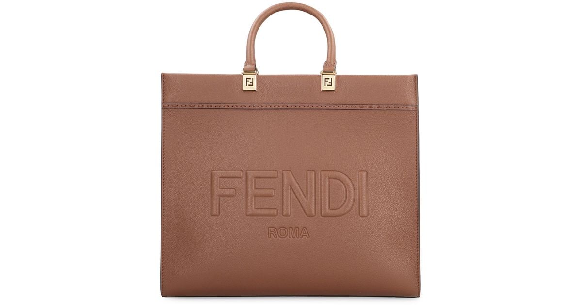 Fendi Sunshine Medium Tote in Brown | Lyst