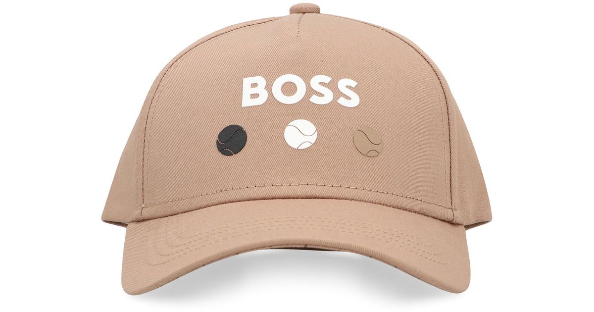 BOSS Baseball Cap With Logo in Natural for Men | Lyst UK