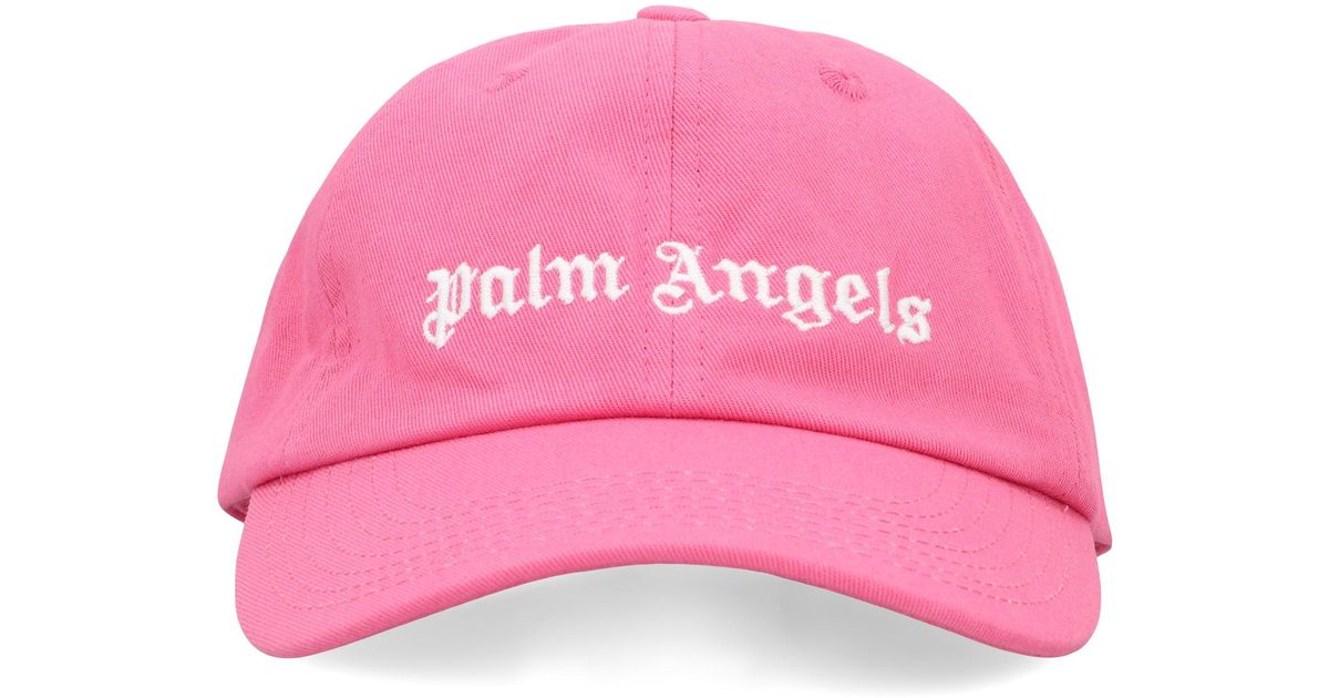 Palm Angels Baseball Cap With Logo in Pink for Men | Lyst UK