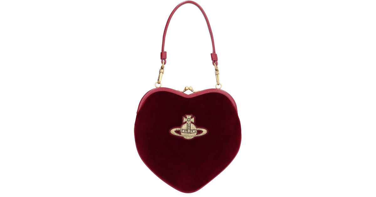 Vivienne Westwood Belle Velvet Clutch Bag in Red | Lyst