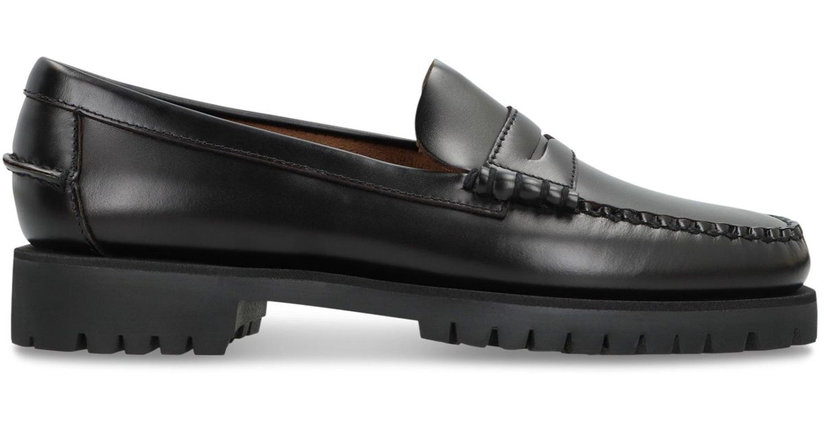 Sebago Moccasins Dan Lug in Black | Lyst UK