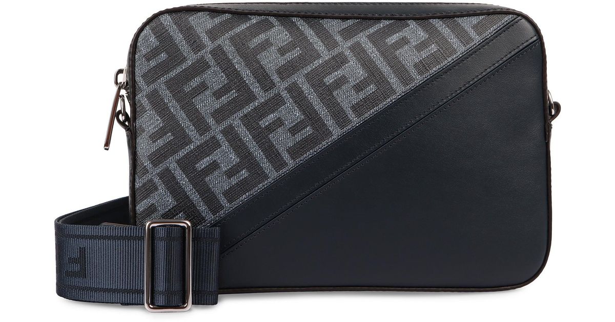 Fendi Diagonal Camera Case With Logo in Black for Men | Lyst