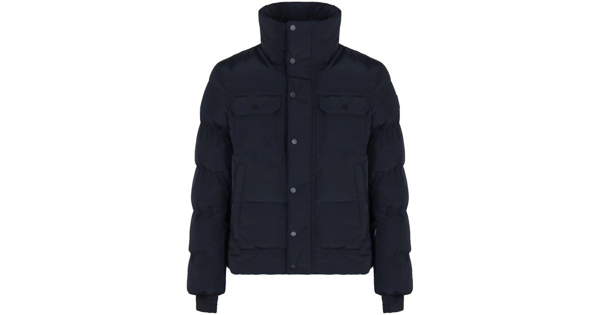 Fusalp Carlo Puffer Jacket With High Collar in Blue for Men | Lyst