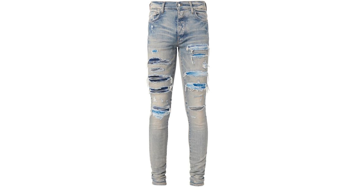 Amiri Tie Dye Bandana Thrasher Skinny Jean in Blue for Men Amiri Tie Dye Bandana Thrasher Skinny Jean in Blue for Men