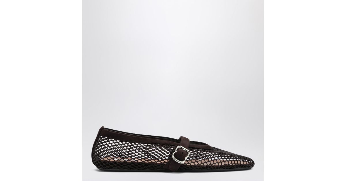 Alaïa Mesh Ballerina in Black | Lyst