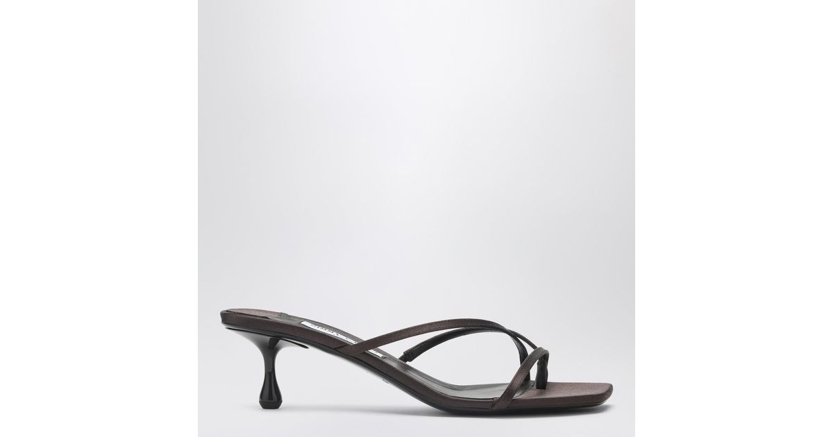 Jimmy Choo Etana Mule 50 In Coffee-coloured Leather in Blue | Lyst