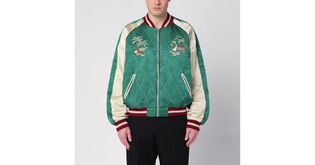 Polo Ralph Lauren Bright Zipped Bomber Jacket in Green for Men | Lyst