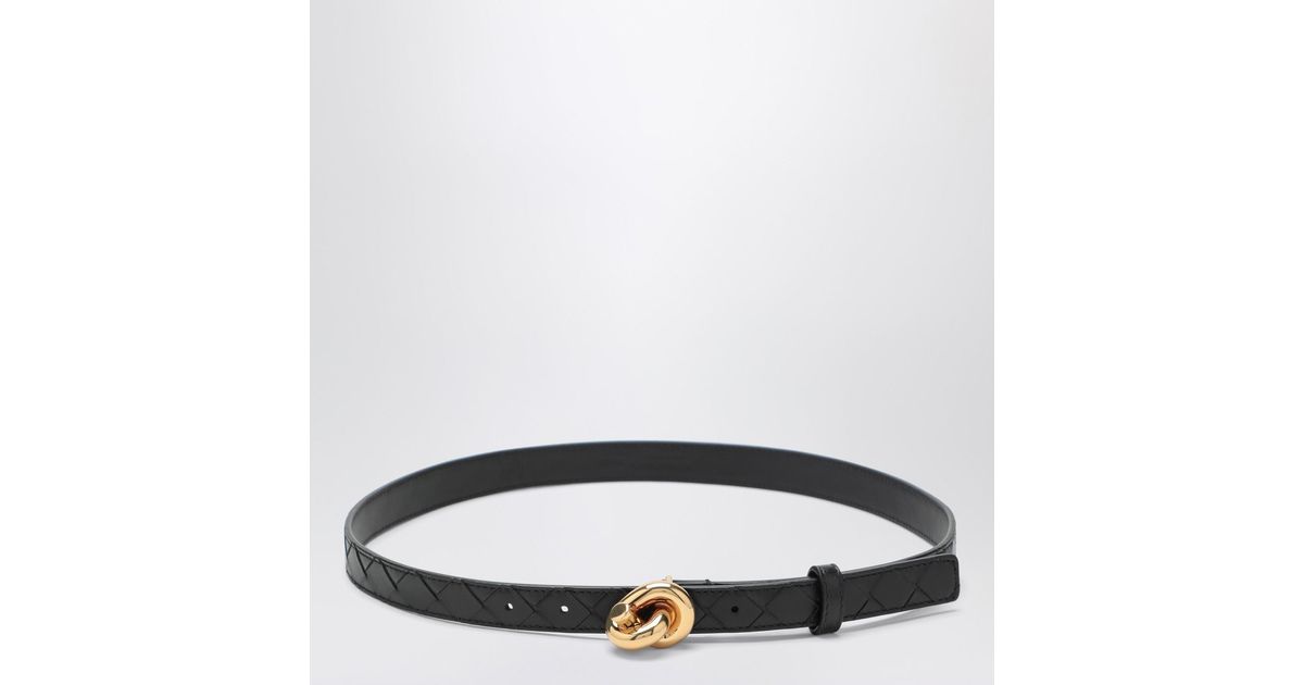 Bottega Veneta Knot Belt In Intrecciato in Black | Lyst UK