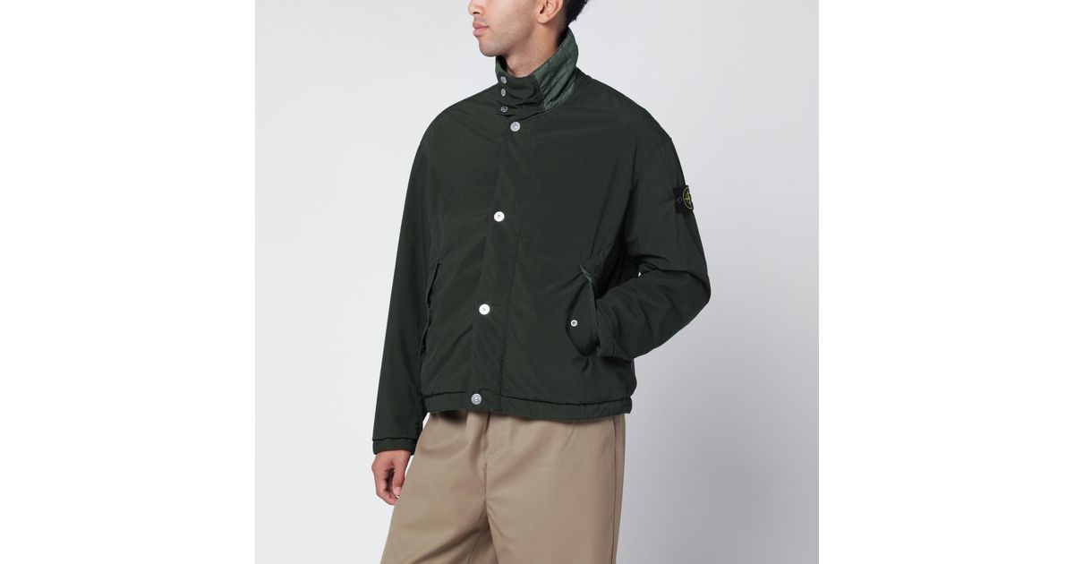 Stone Island Juniper Light Canvas Jacket in Green for Men | Lyst