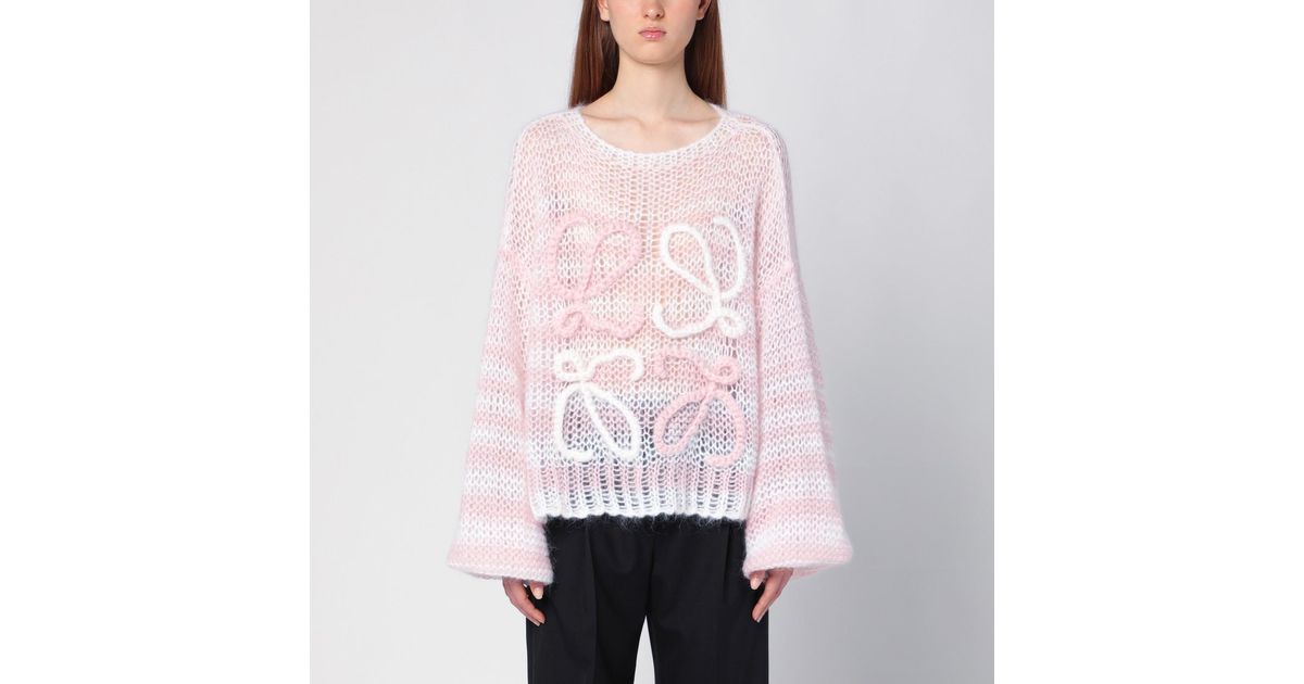 Loewe /pink Jumper With Anagram Logo in Red | Lyst