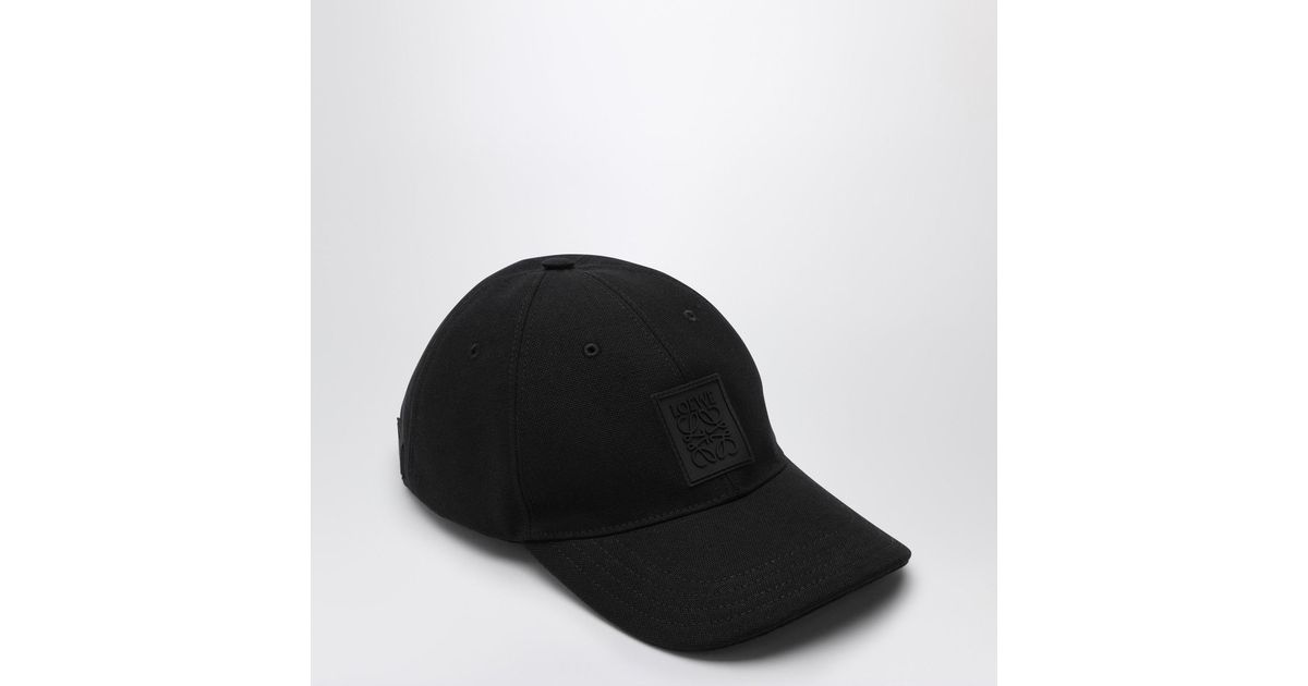 Loewe Baseball Cap With Logo Patch in Black for Men | Lyst UK