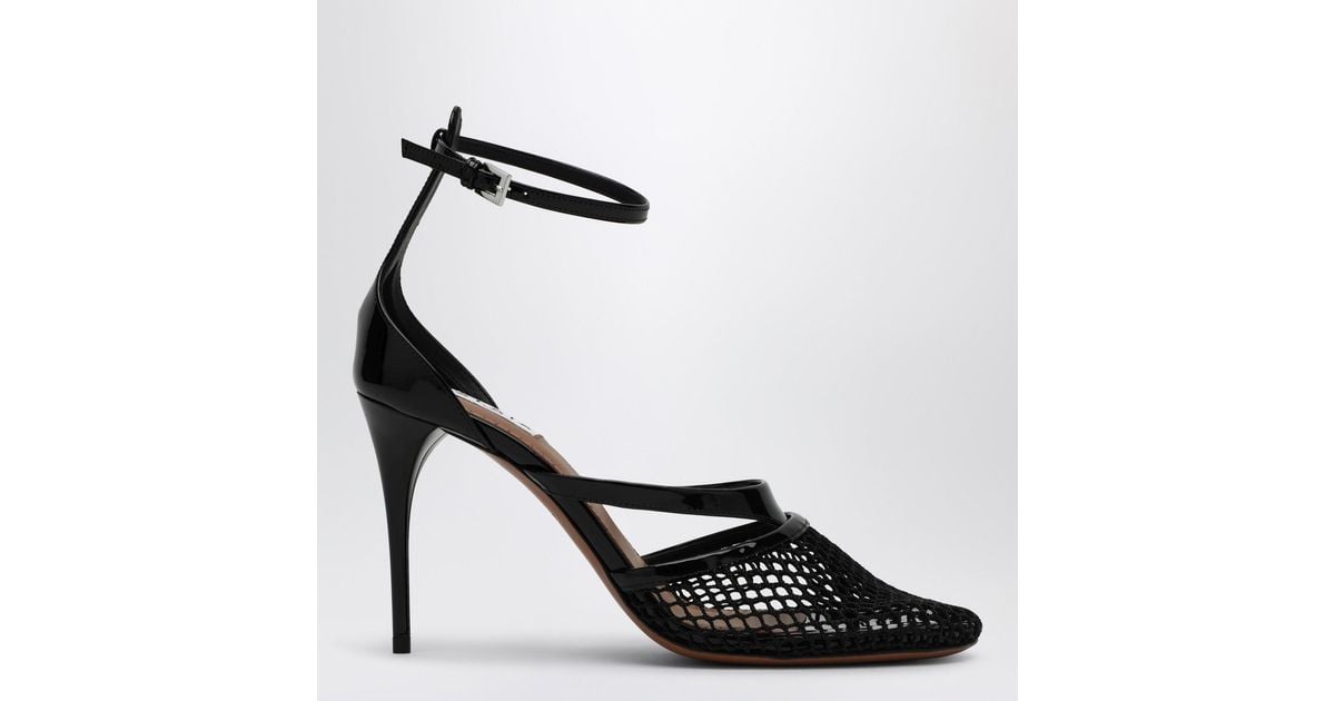 Alaïa Thong Sandals In Mesh in Black | Lyst