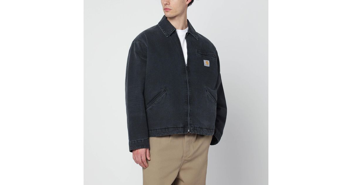 Carhartt Og Detroit Jacket/Grind Washed in Blue for Men | Lyst UK