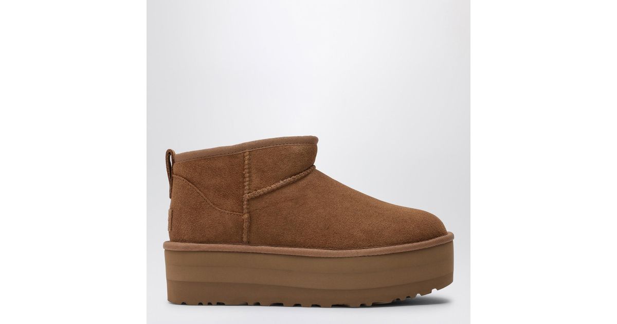 UGG Classic Ultra Mini Chestnut Boot With Platform in Brown | Lyst