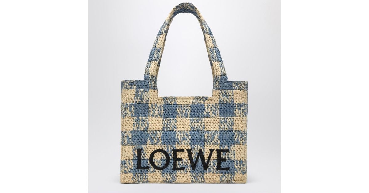 Loewe Medium Font Bag in Blue | Lyst