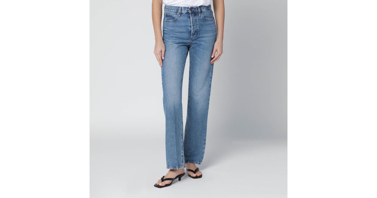 FRAME Light Washed Jeans in Blue | Lyst UK
