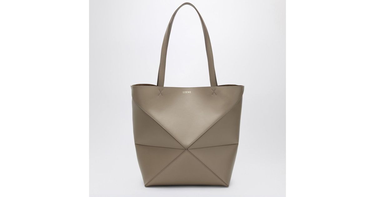 Loewe Puzzle Fold Tote Bag Medium Sand Colour | Lyst