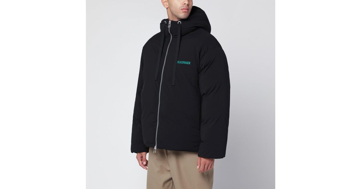 OAMC Peacemaker Puffer Jacket With Logo Embroidery in Black for Men ...
