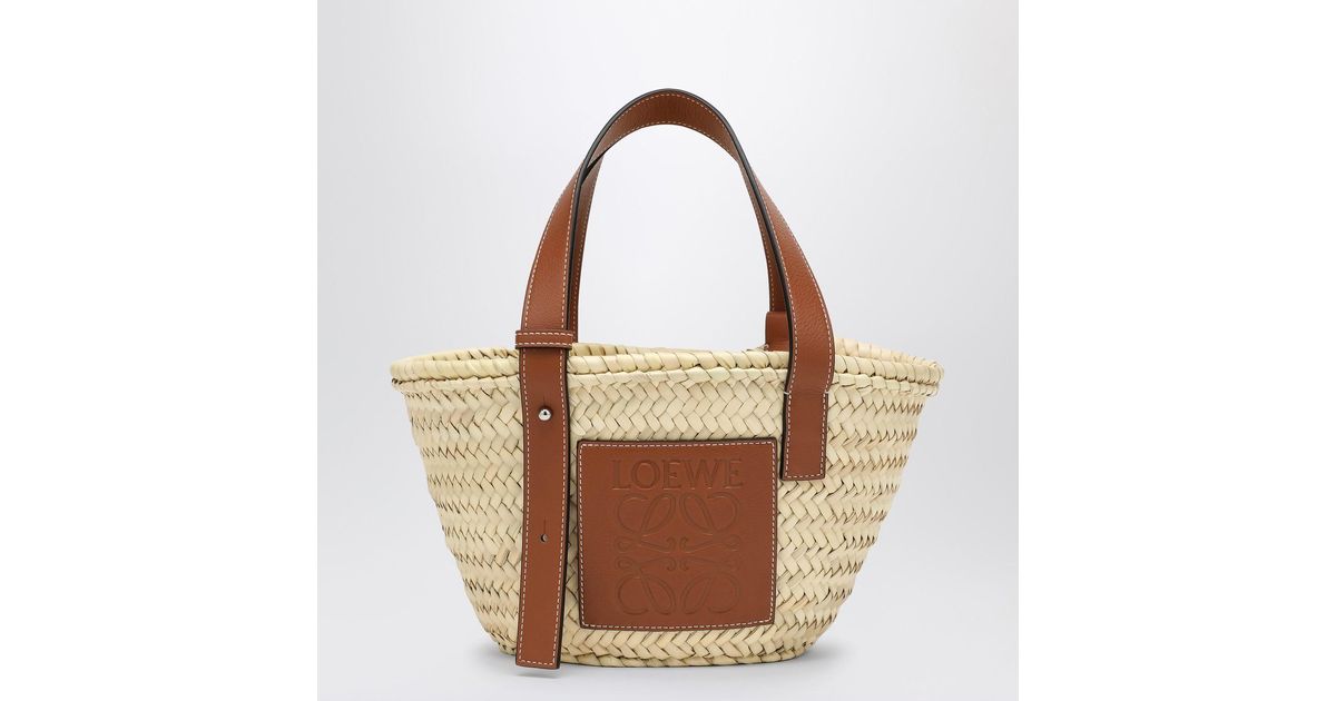 Loewe Natural Straw And Leather Bag in Brown | Lyst UK