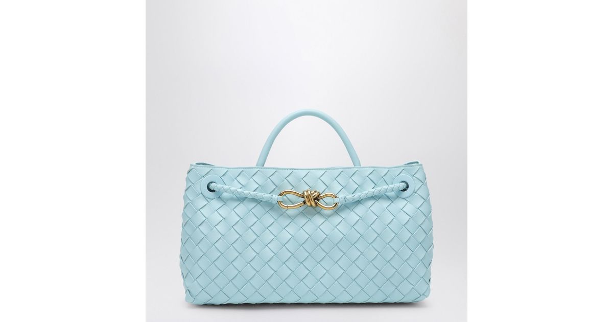 Bottega Veneta Andiamo East-West Bag in Blue | Lyst