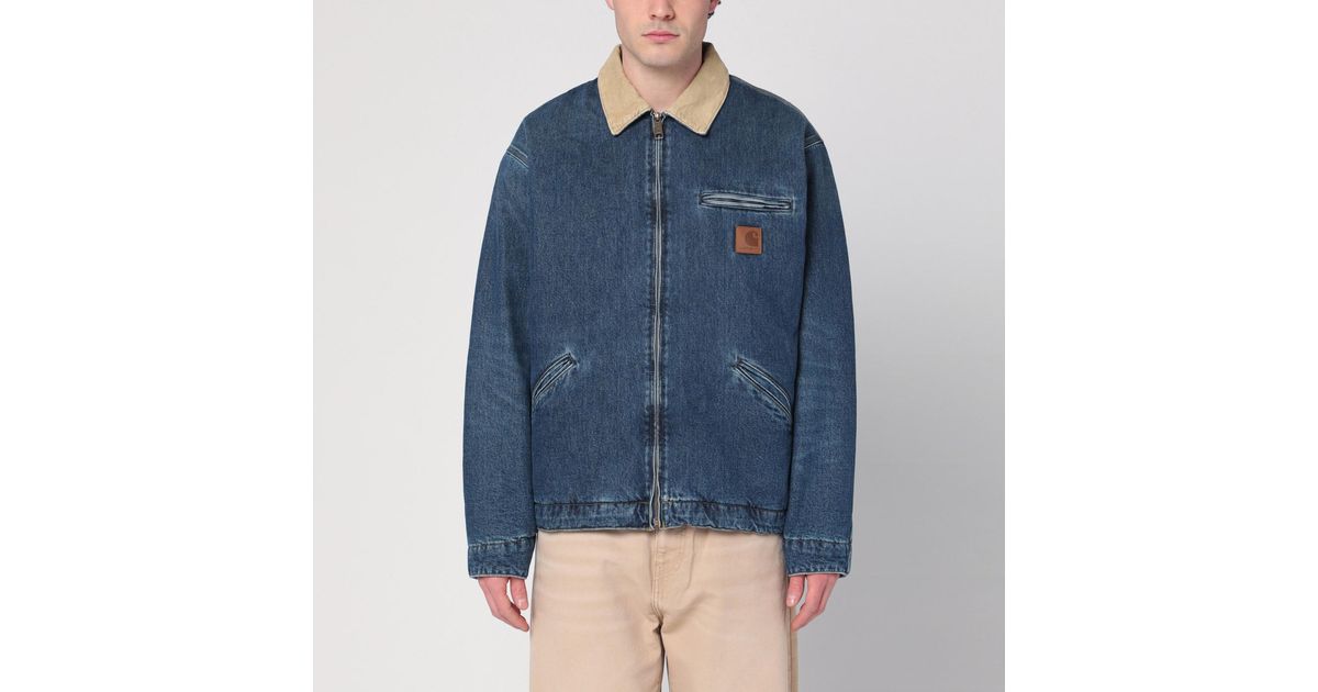 Carhartt Og Detroit Jacket In Denim in Blue for Men | Lyst