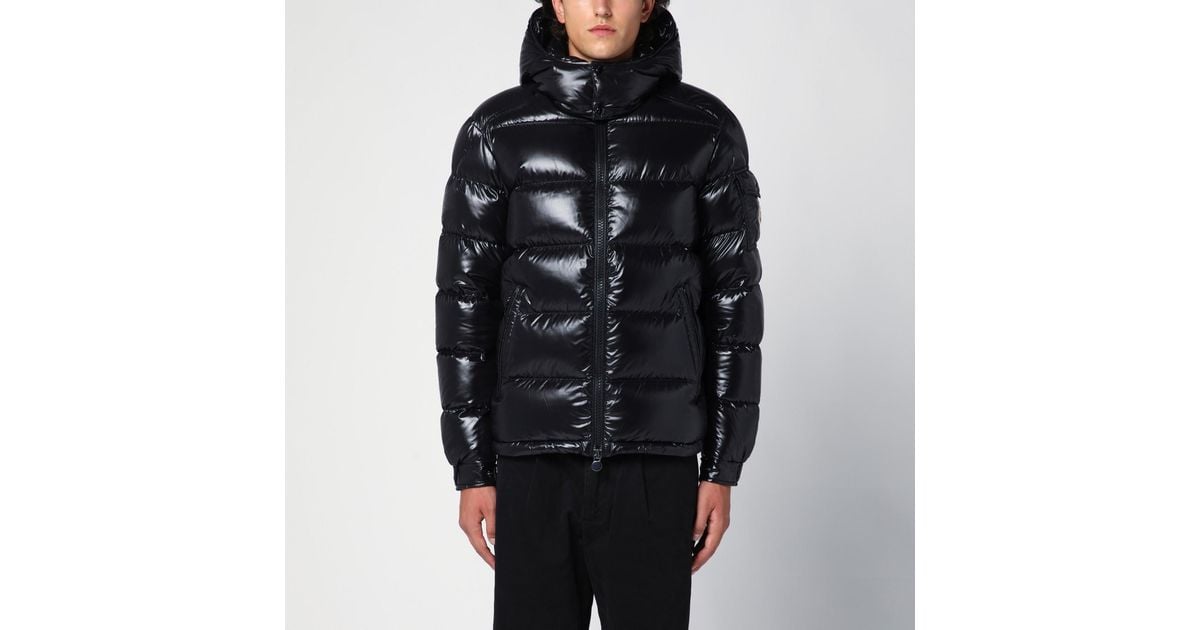 Moncler Shiny Maya Down Jacket in Black for Men | Lyst UK