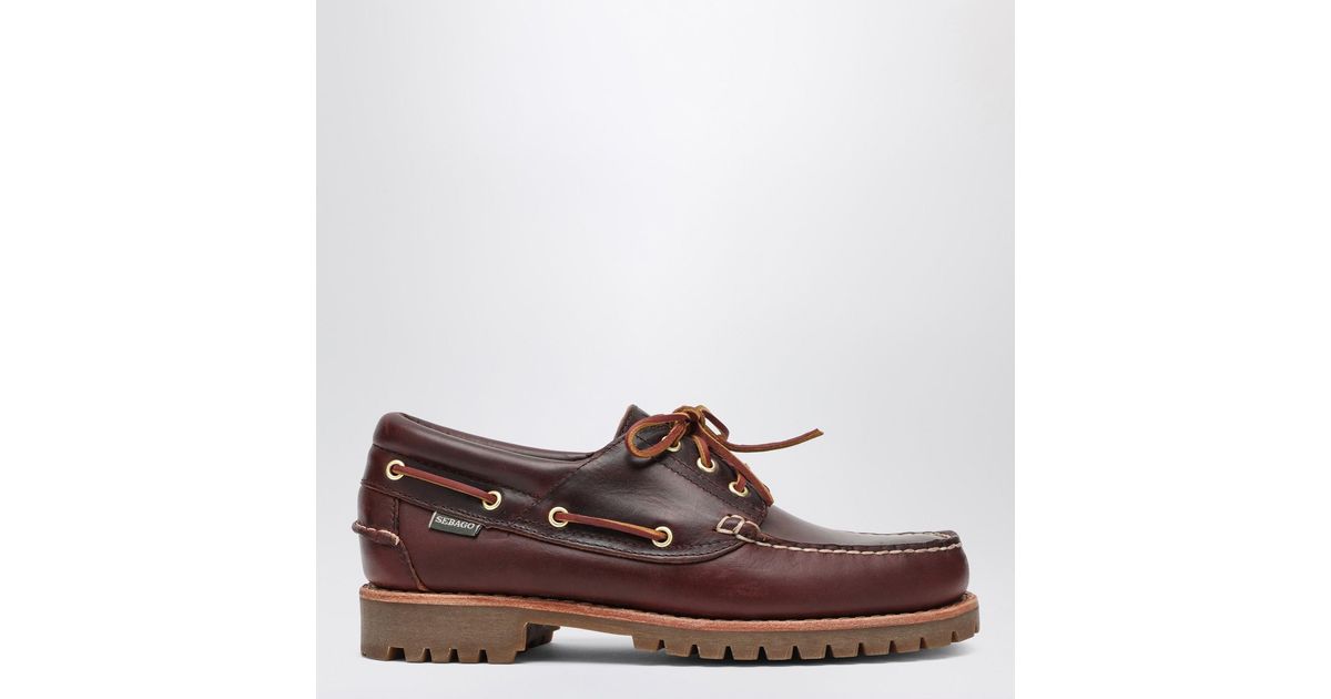 Sebago Mocasssino Acadia Premium Bordeaux in Brown for Men | Lyst UK
