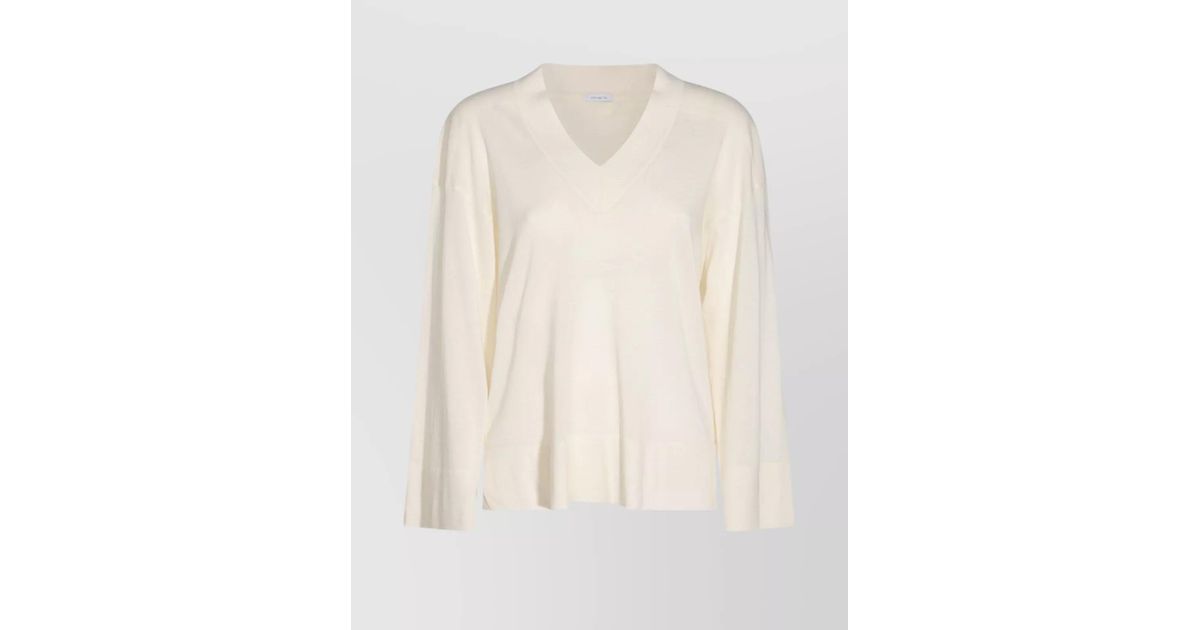 Malo Knitwear V-Neck Long Sleeves Soft Texture in Natural | Lyst