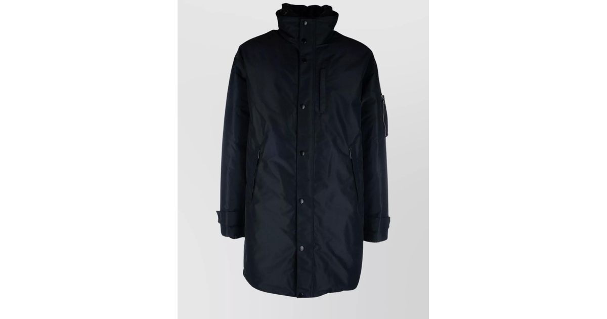 Prada Side Pockets Arm Pocket Coats in Blue for Men | Lyst