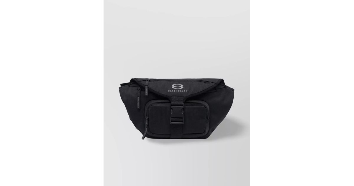 Balenciaga Fabric Texture Belt Bag in Black for Men | Lyst