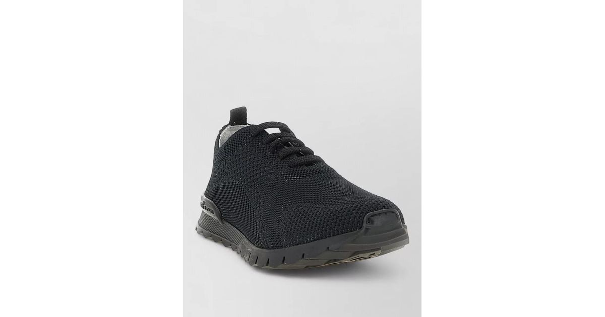 Kiton Fitb Mesh Sneakers Rubber Sole Pull Tab in Black for Men | Lyst UK