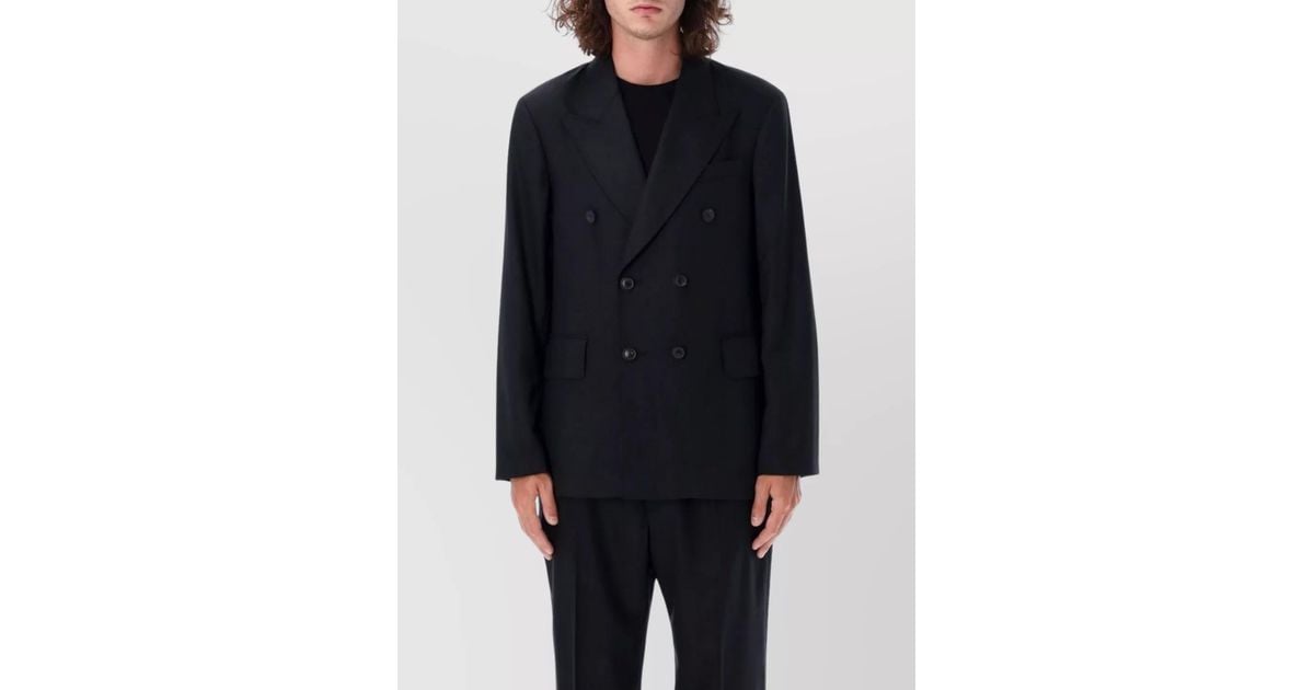 Our Legacy Blazer Double-Breasted Structured Shoulders in Blue for Men ...