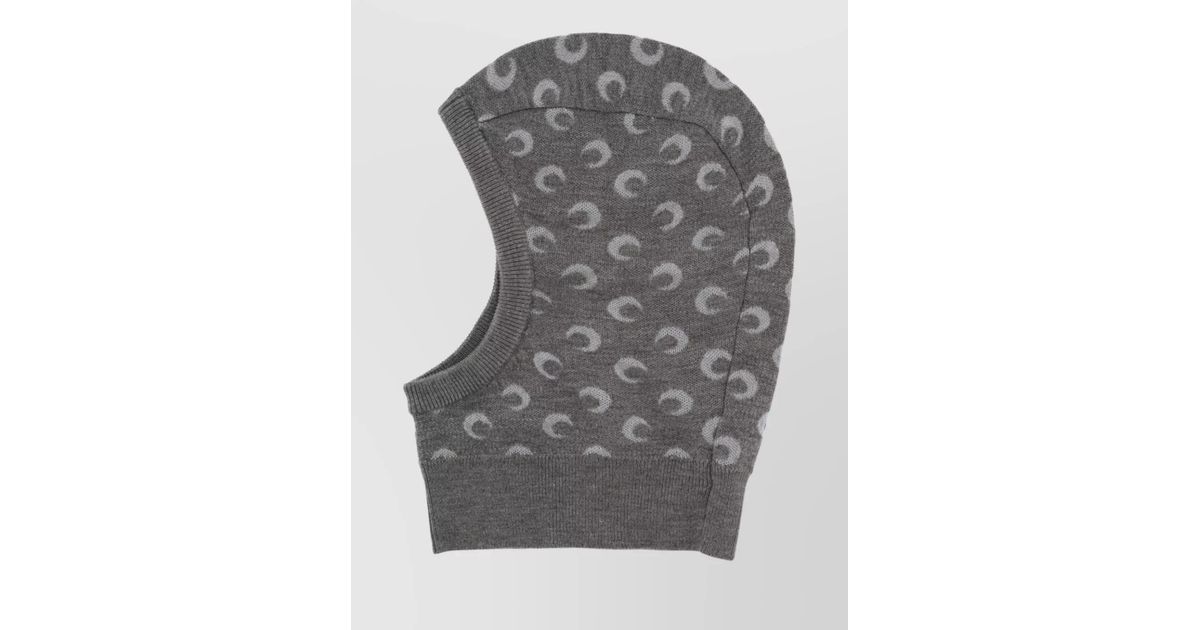 Marine Serre Textured Hat Ribbed Pattern in Grey | Lyst UK