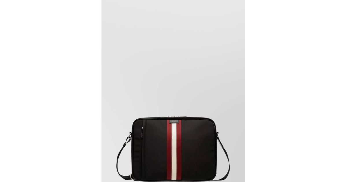 Bally Shoulder Bag Stripe Detail in White for Men | Lyst