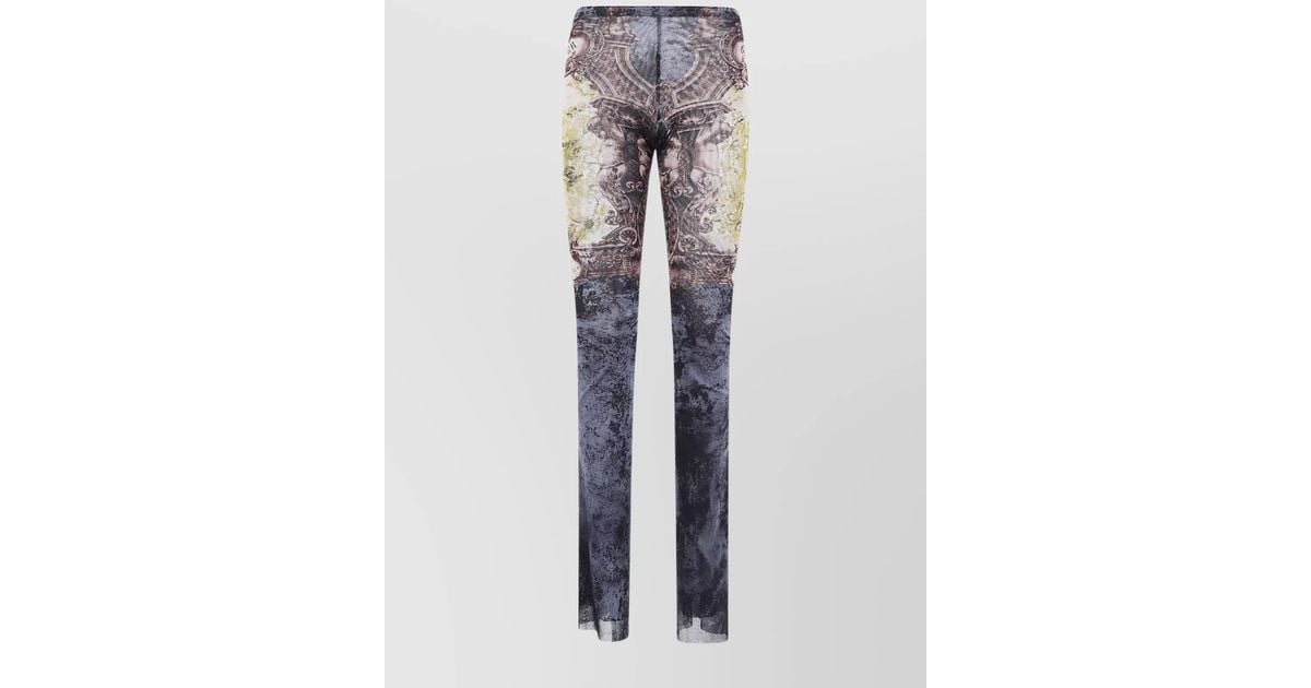 Jean Paul Gaultier Printed Medallion Mesh Trouser | Lyst UK