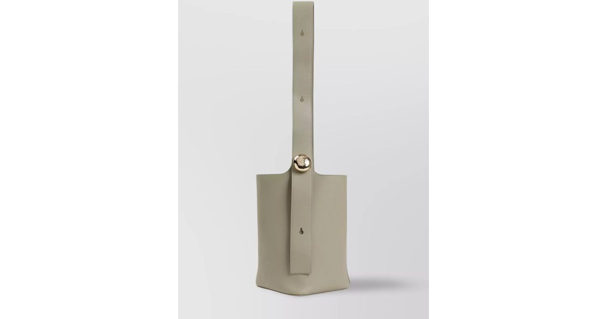 Loewe Medium Calfskin Bucket Shoulder Bag in Natural | Lyst