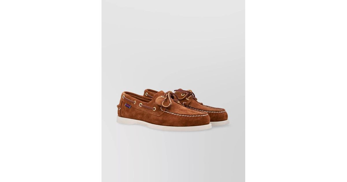 Sebago Handcrafted Suede Boat Shoes in Brown for Men | Lyst