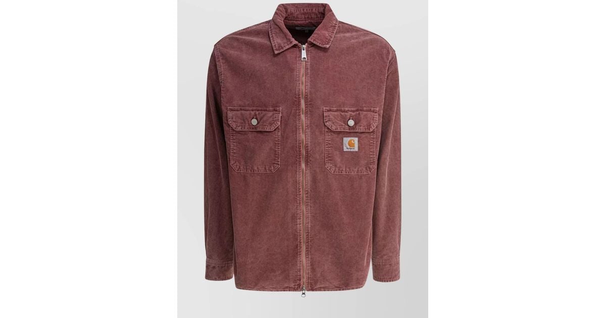Carhartt Corduroy Texture Chest Pocket Jackets in Red for Men | Lyst