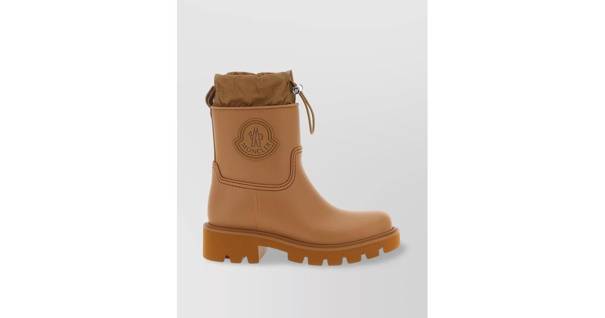 Moncler Pvc Kickstream Ankle Rain Boots in Brown | Lyst