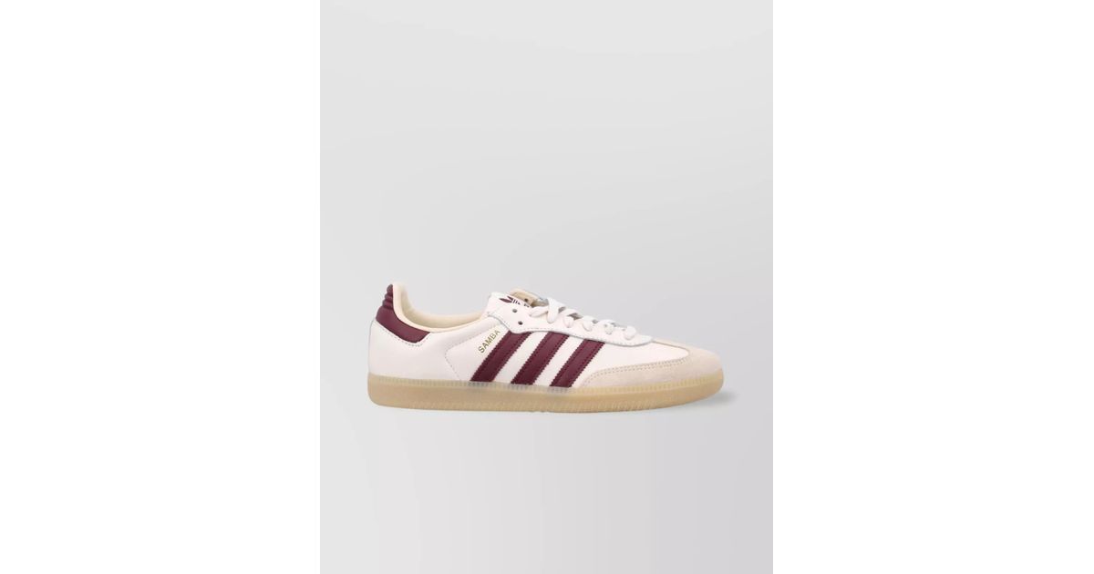 adidas Originals Leather Sneakers With Serrated Stripes in Pink | Lyst UK