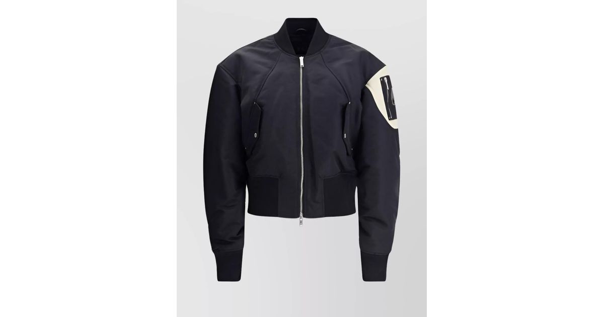 Moose Knuckles Modern Quilted Bomber Metal Patch in Blue | Lyst
