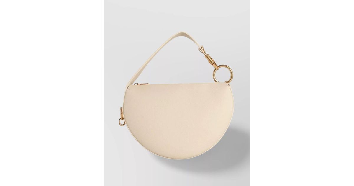 Burberry 'Cream Leather Bag Detachable Strap' in Natural | Lyst