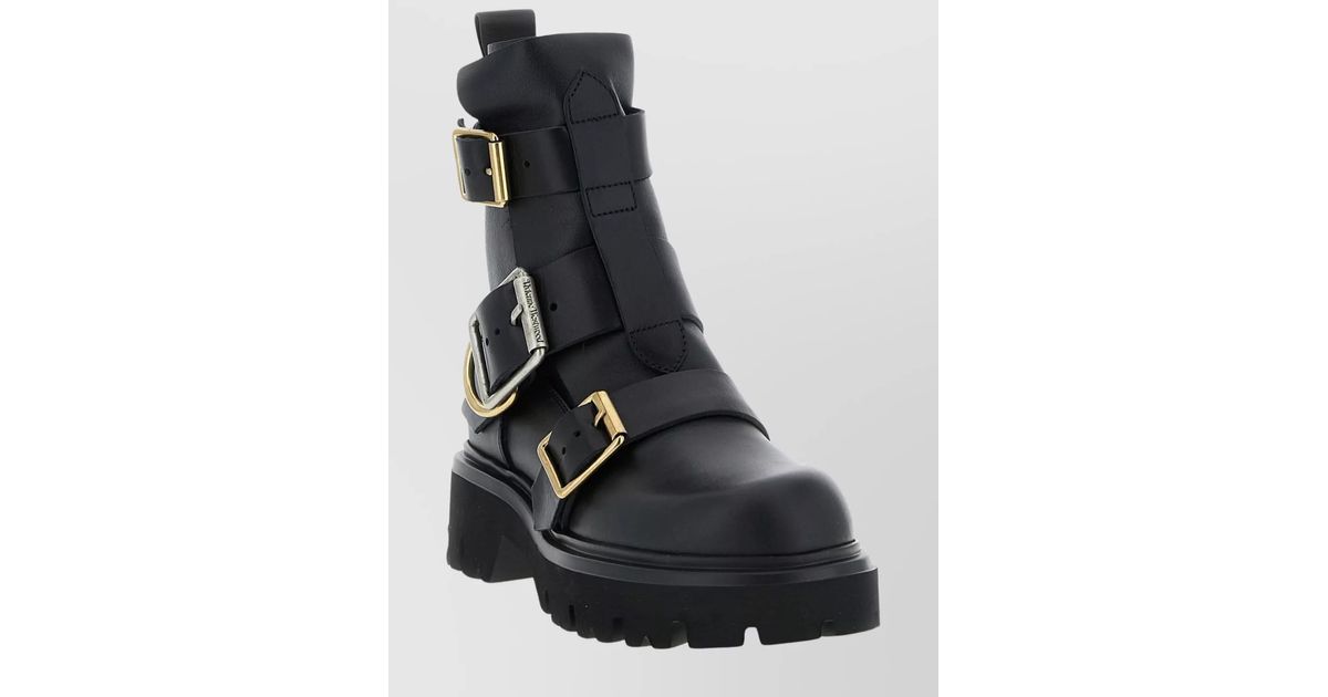 Vivienne Westwood Ankle Boots With Chunky Sole And Pull Tab in Black ...