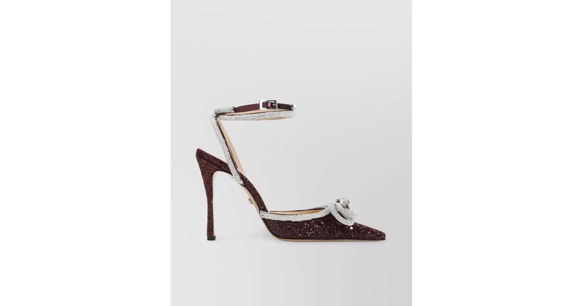 Mach & Mach Double Bow Crystal Stiletto Pumps | Lyst
